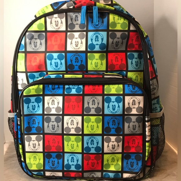 Disney | Bags | Mickey Mouse Squares Backpack | Poshmark